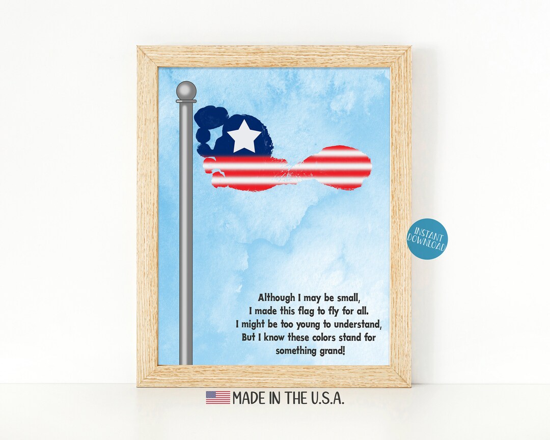 4th of July Footprint Art, July Fourth, Independence Day, DIY Kid Craft ...