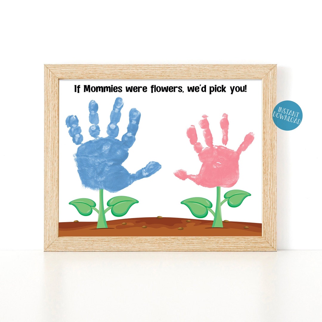 Handprint Template Gift for Mom From Kids, DIY Mother's Day Gift ...