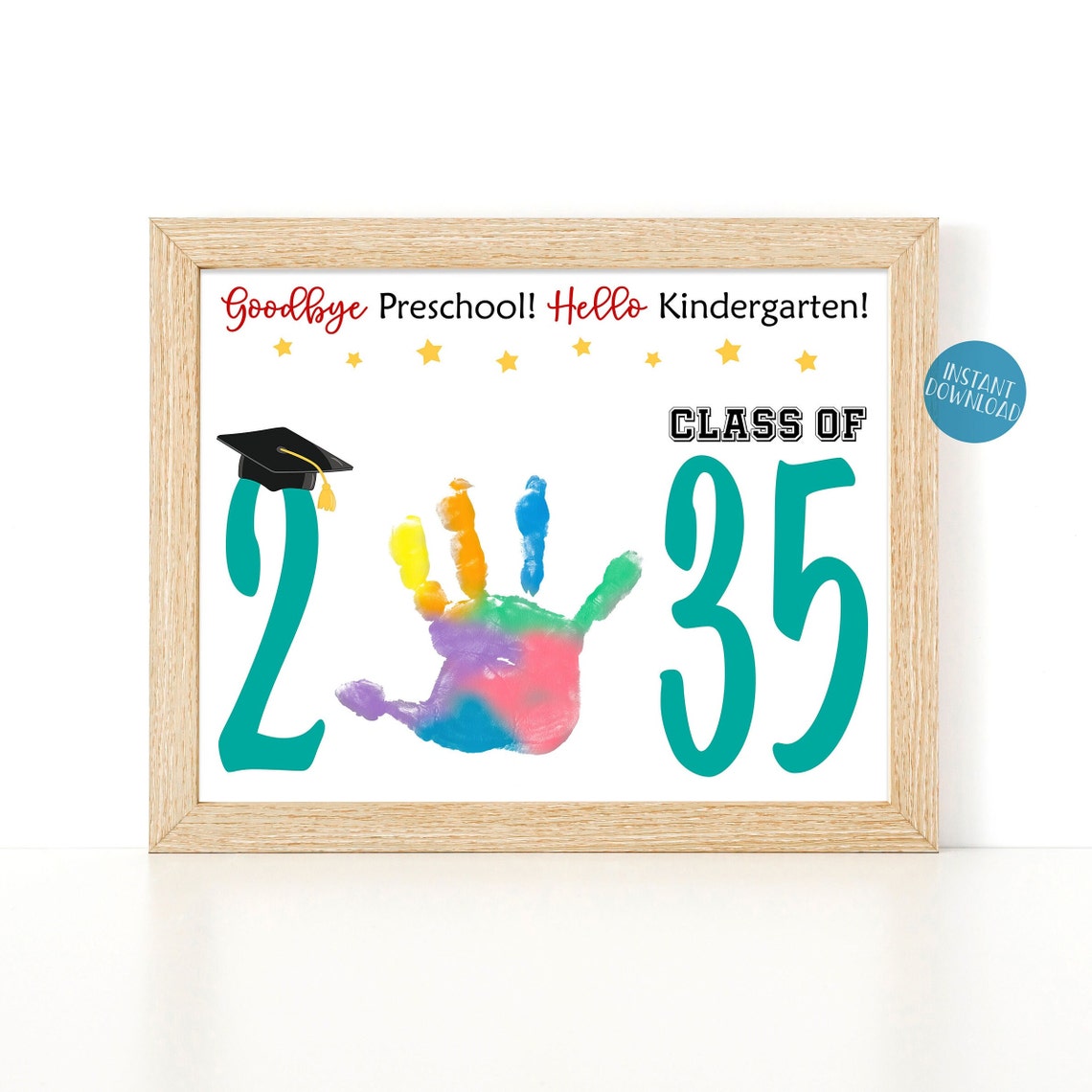 Preschool Graduation Sign Handprint Art DIY Kid Craft Class - Etsy