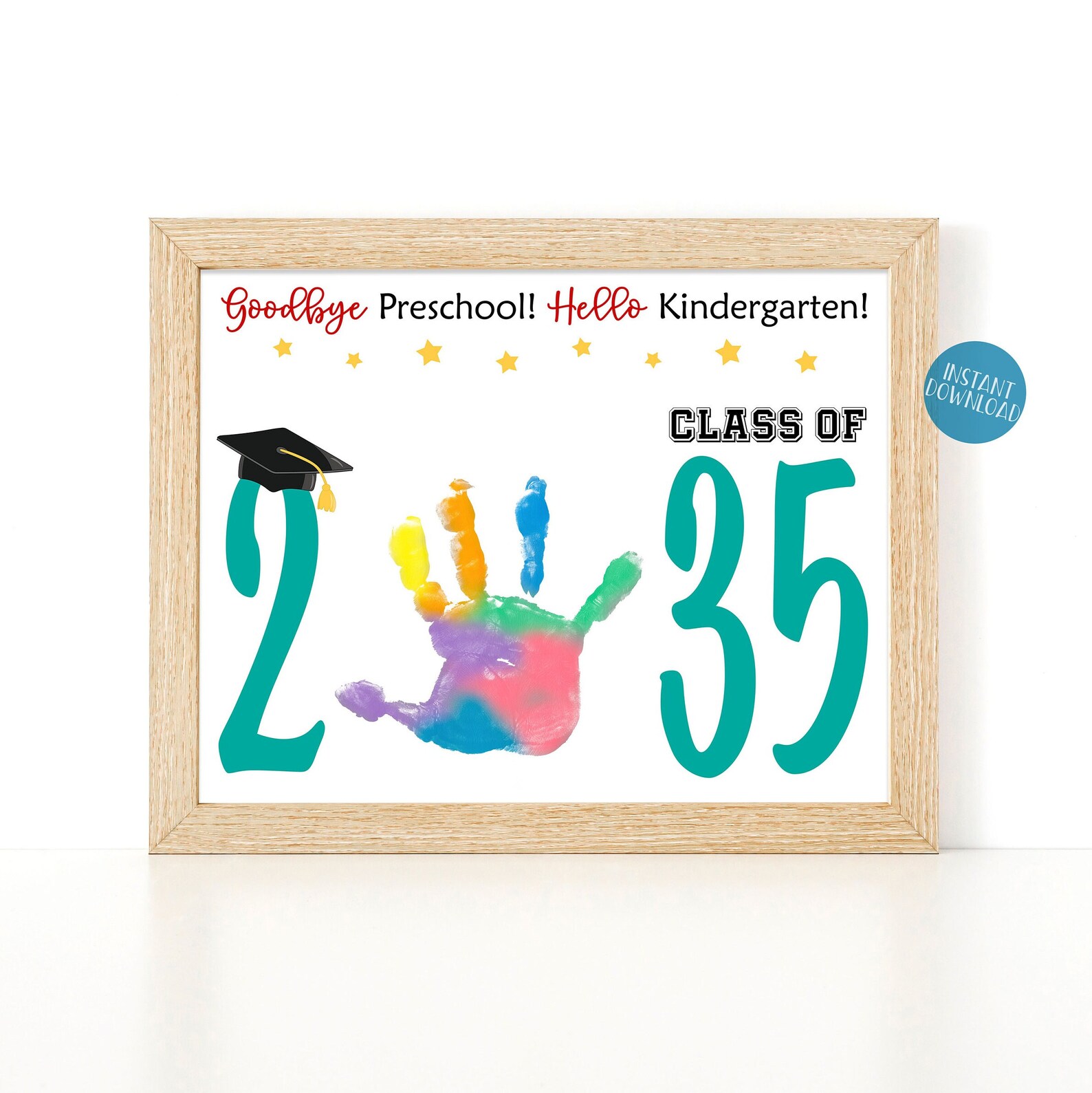 Preschool Graduation Sign Handprint Art DIY Kid Craft Class - Etsy
