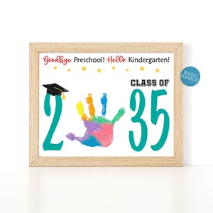 Preschool Graduation Sign Handprint Art DIY Kid Craft Class - Etsy
