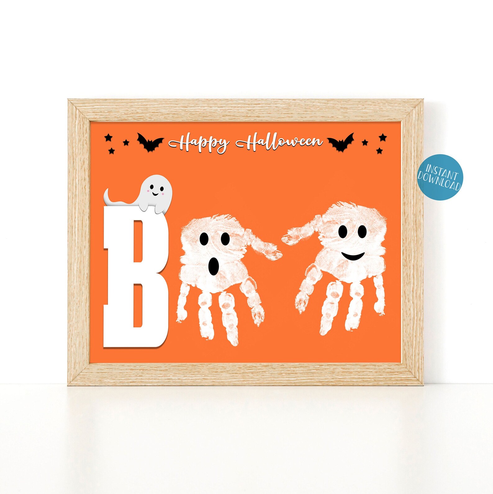 Boo Halloween Handprint Keepsake Ghost Footprint Art - Etsy