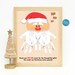 Christmas Kids Thank You Card, Santa Handprint Art, Printable DIY Kid ...