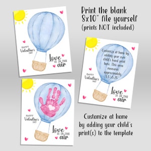 Love is in the Air Valentine's Day Handprint Craft, Valentines Day Gift ...