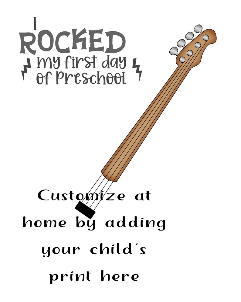 Rocked Preschool Handprint Art Project First Day of School - Etsy