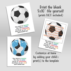 Soccer Father's Day Gift From Kids, Football Dad Gift, Handprint Art ...