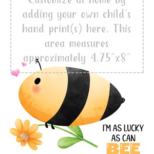 Mother's Day Gift Bee Handprint Craft for Mom, Mom Handprint Art ...
