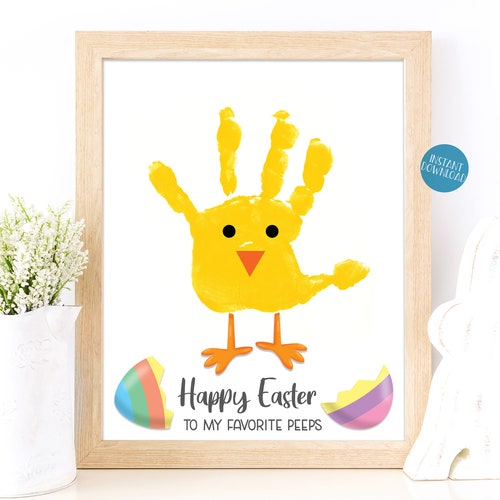 Easter Chicken Handprint Art Toddler Handprint Keepsake - Etsy