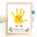 Easter Chick Handprint Art, Toddler Handprint Keepsake Memory, Easter ...