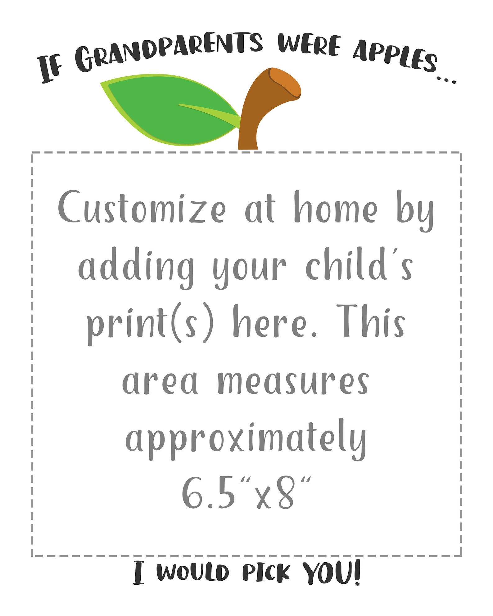 Grandparents Gift, Apple Footprint Art, Handprint Art Craft for Kids ...