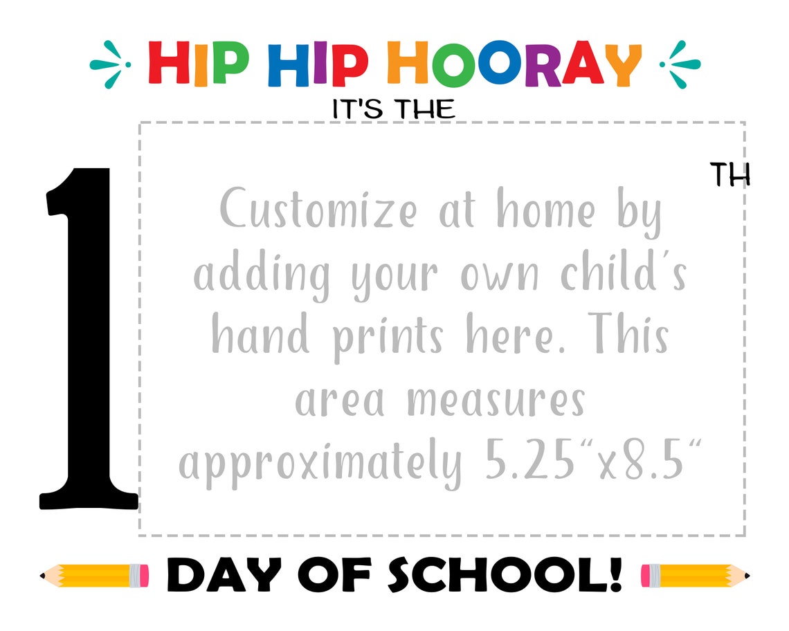 100 Days of School Activity Handprint Art for Kids, 100th Day Handprint ...
