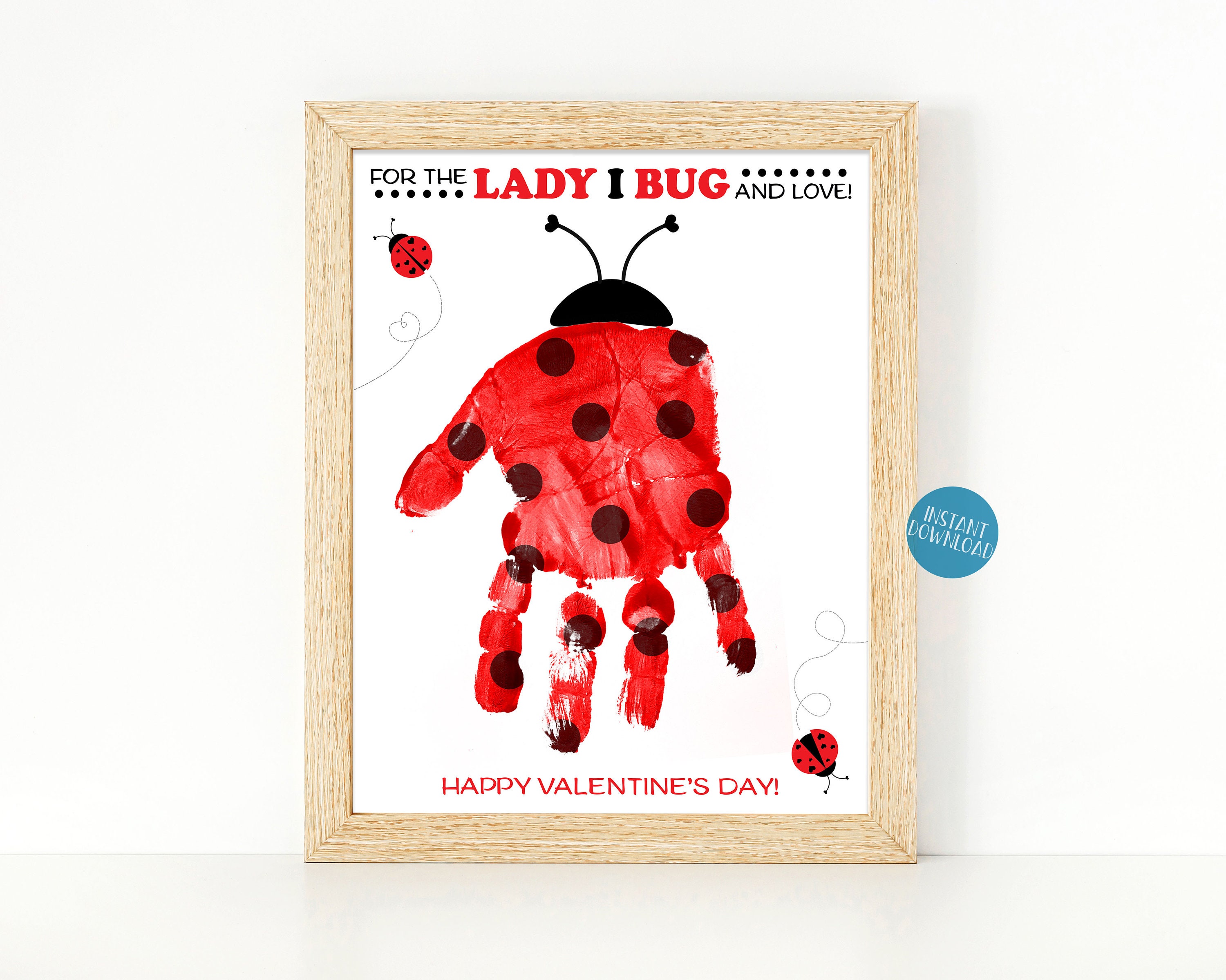 Ladybug Handprint Art