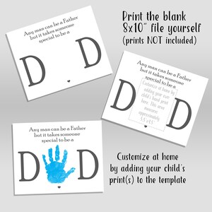 Handprint Art Gift for Dad From Daughter, Birthday Gift, Dad Gift, DIY ...