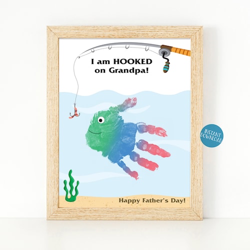 Father's Day Gift Handprint Art Fathers Day Craft for Kids - Etsy