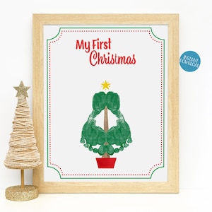 My First Christmas Footprint Art, Christmas Kids Art, Christmas ...
