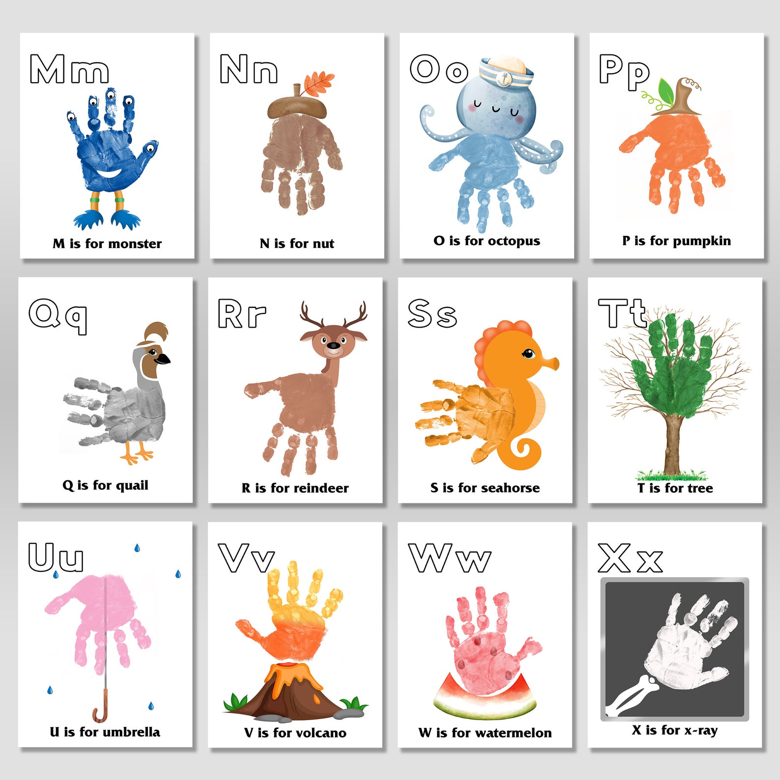 Alphabet Handprint Art ABC Book Alphabet Craft for - Etsy