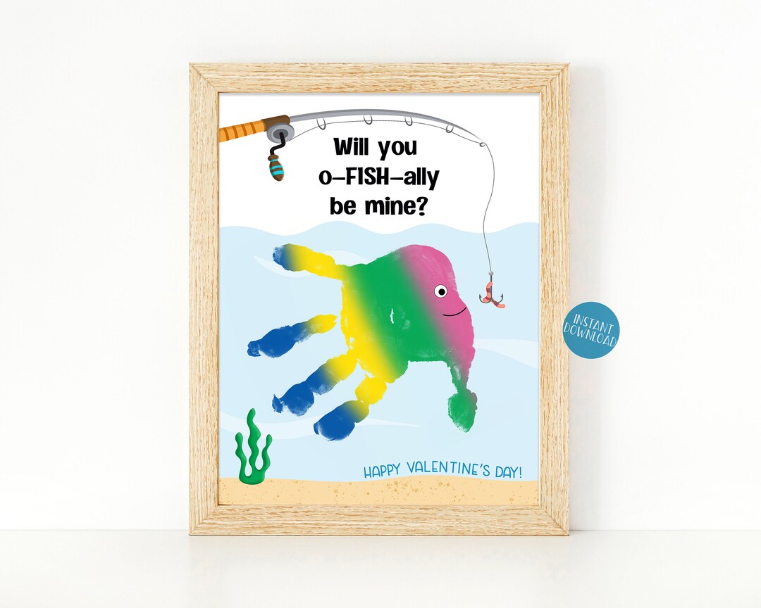 Valentine's Day Gift for Dad From Child, Handprint Art, Dad Gift, DIY ...