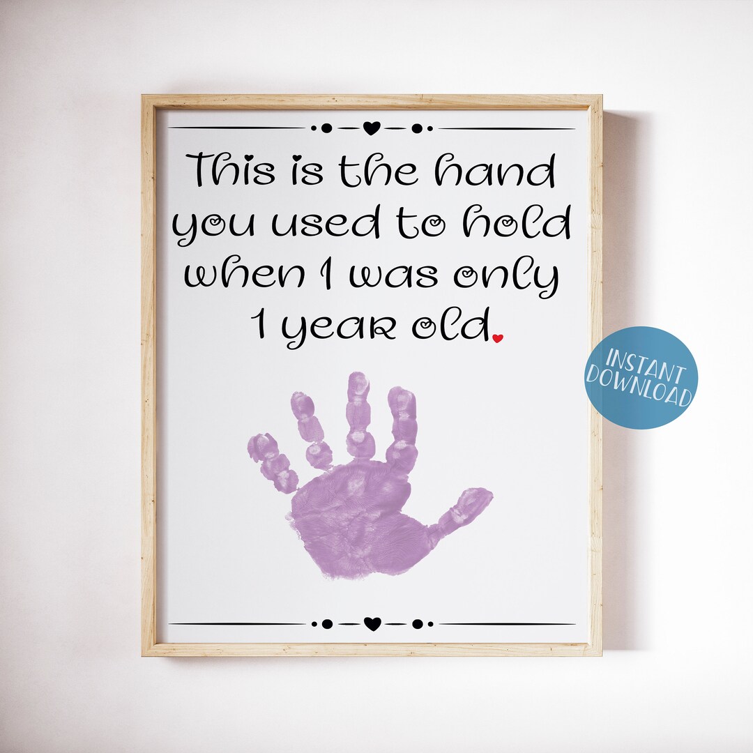 Keepsake Gift for Mom, Handprint Gift From Kids, DIY Mother's Day Gift ...