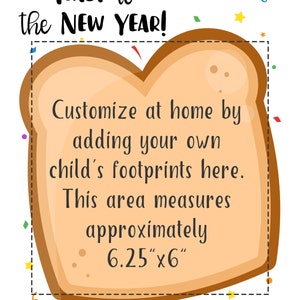 New Years 2024 Toast Footprint Art, New Year's Handprint Craft for ...