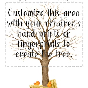Thankful Tree Handprint Art, DIY Kid Craft Kit, Thanksgiving Handprint ...