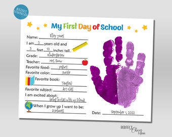 All About Me Printable First Day of School Printable - Etsy
