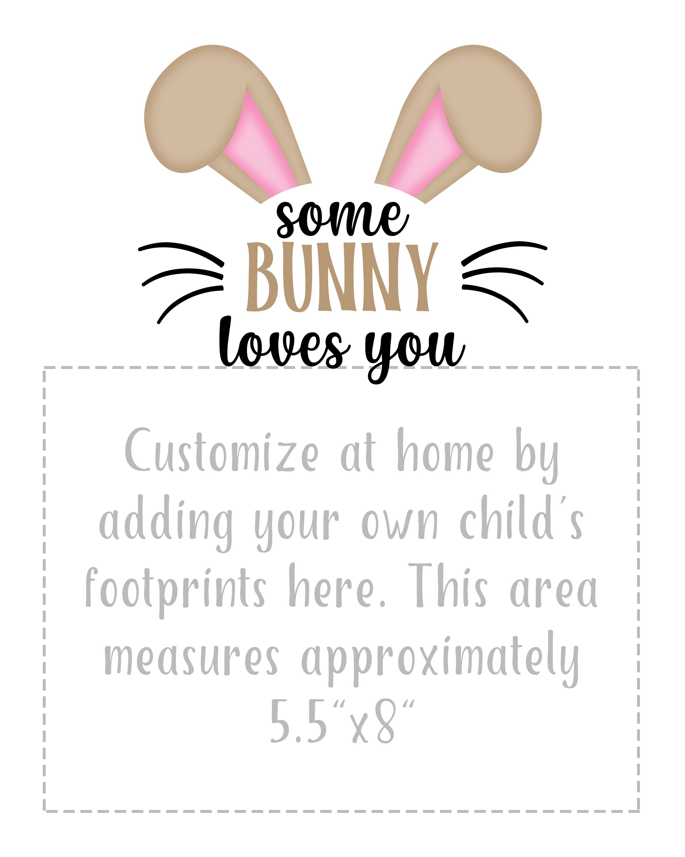 Some Bunny Loves You Easter Footprint Art, Easter Toddler Craft, DIY ...