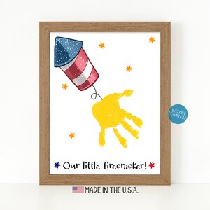 Our Little Firecracker, My First 4th of July, Handprint Art, Fourth of ...