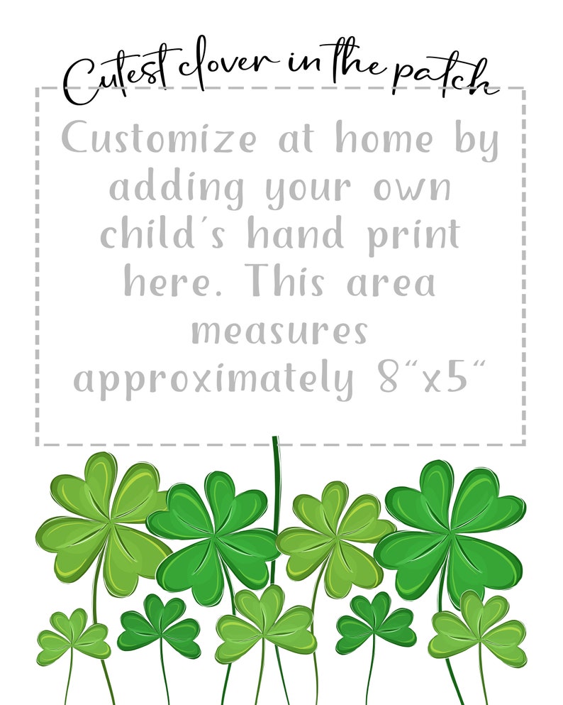 St Patrick's Day Handprint Craft Cutest Clover Baby - Etsy