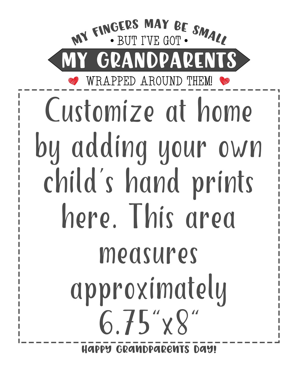 Grandparents Day Craft for Kids Grandparents Day Printable - Etsy