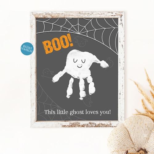 Halloween Handprint Footprint Craft Bundle DIY Keepsake Kids - Etsy