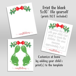 Baby Mistletoes Footprint Art, Children's Art Project, Christmas Gift ...