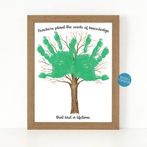 Teacher Appreciation Handprint Art, Handprint Craft Teacher Gift ...
