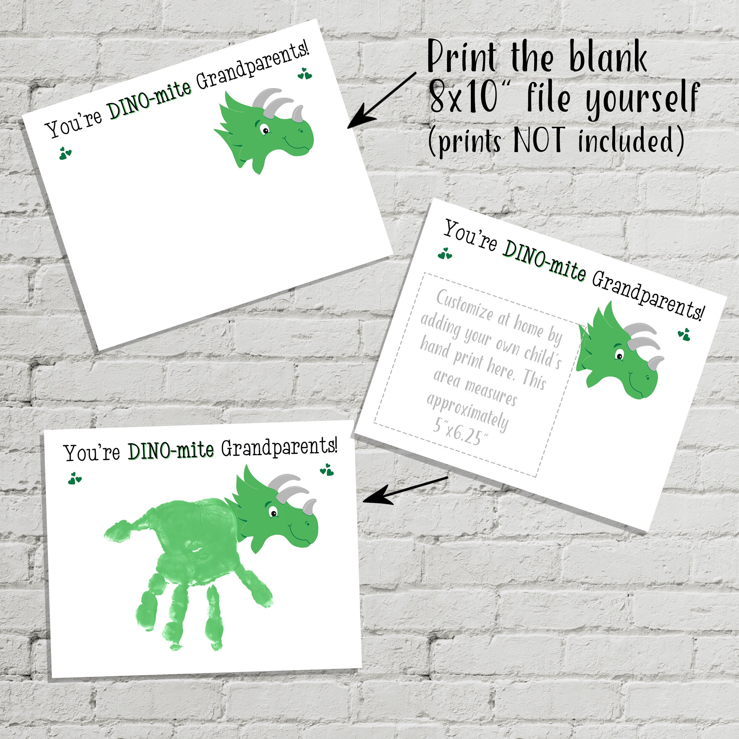 DIY Grandparents Day Gift Handprint Art Kids Handprint | Etsy