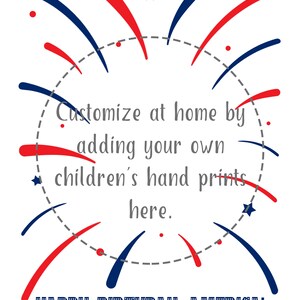 Fourth of July Handprint Art, July 4th, Independence Day, DIY Kid Craft ...