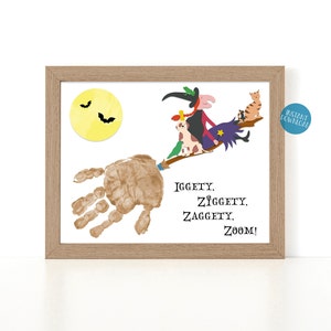 Room on the Broom Handprint Craft for Kids, Halloween Handprint Art ...