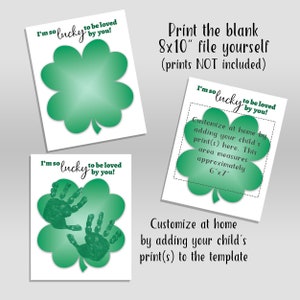St Patrick's Day Handprint Art Project for Kids Lucky | Etsy