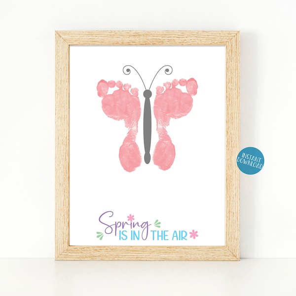 Spring Footprint Art - Etsy