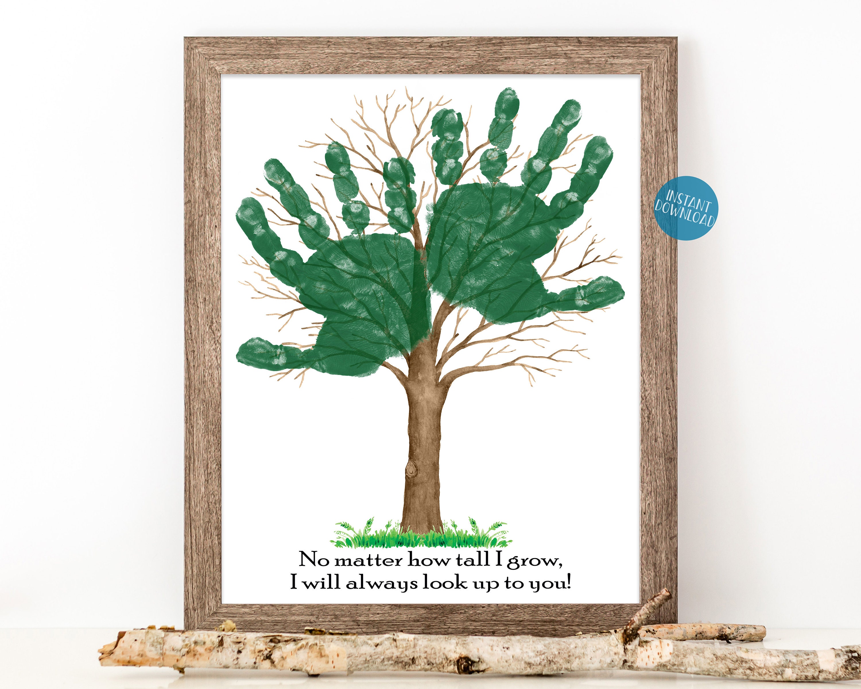 Handprint Art, Toddler Keepsake, DIY Kid Craft, No Matter How Tall I ...