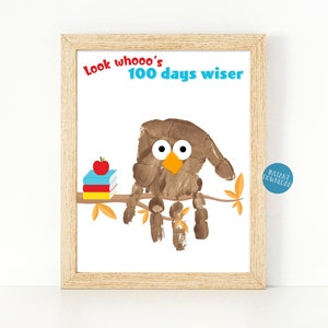 100th Day of School Printable Worksheet, 100 Days of School Handprint ...