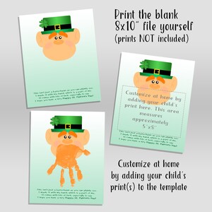 St Patrick's Day Handprint Art, Leprechaun Beard Handprint Craft, DIY ...