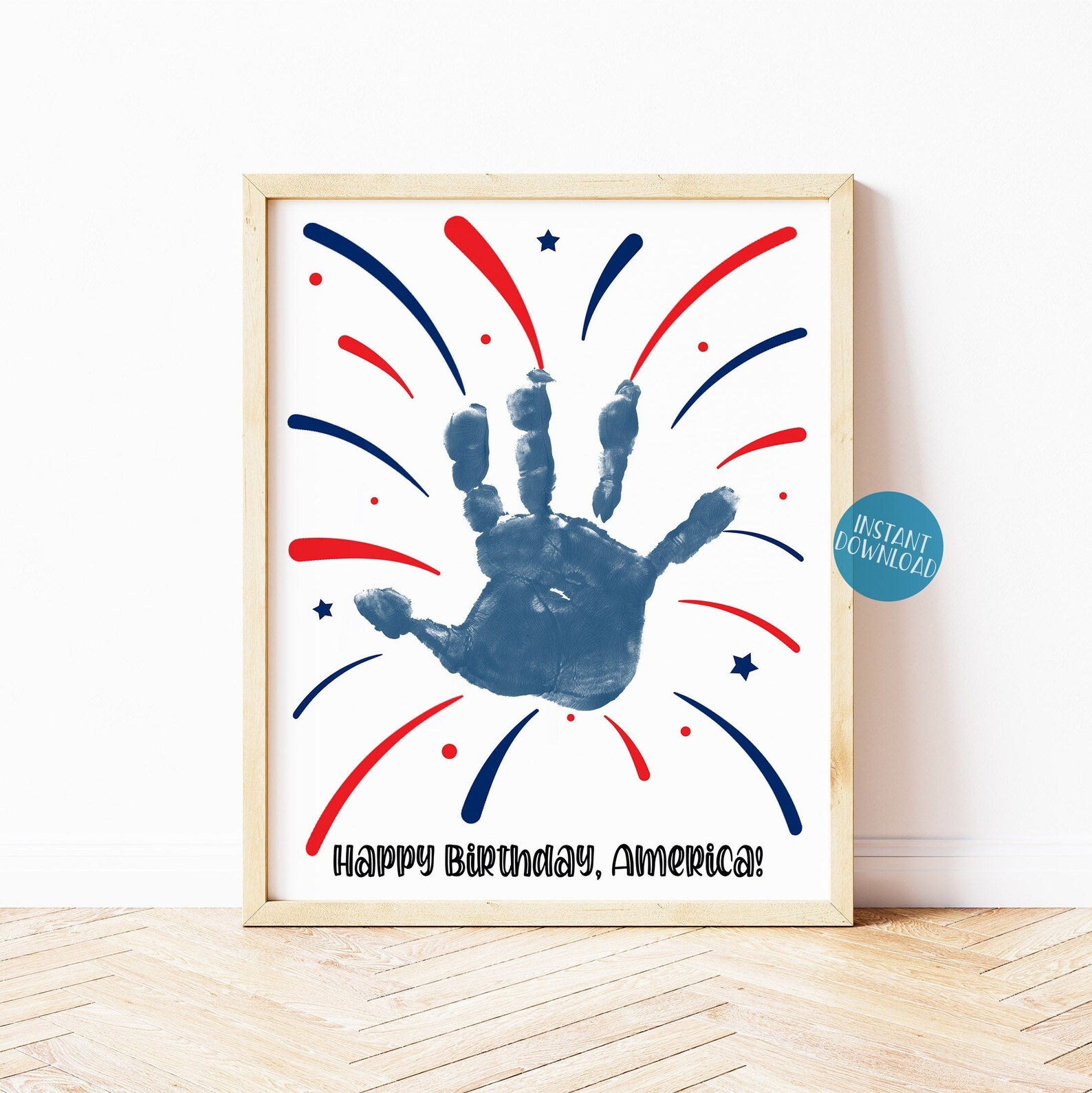 Fourth of July Handprint Art July 4th Independence Day DIY | Etsy