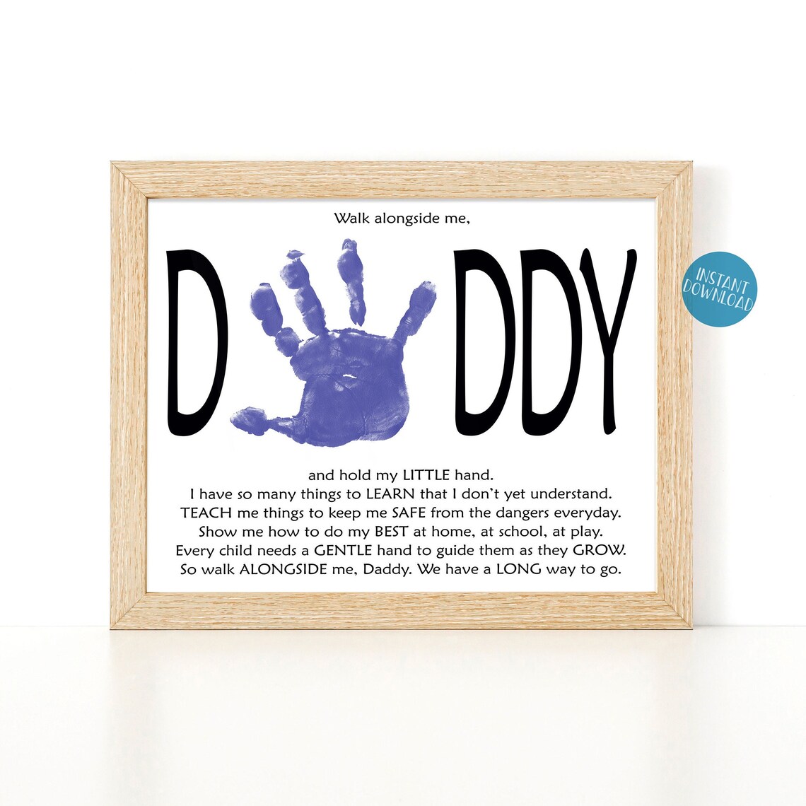 Handprint Art Project for Kids Birthday Gift Gift for Dad - Etsy