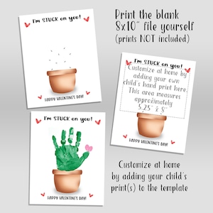 Valentine's Day Handprint Art Project for Kids, Stuck on You Valentines ...