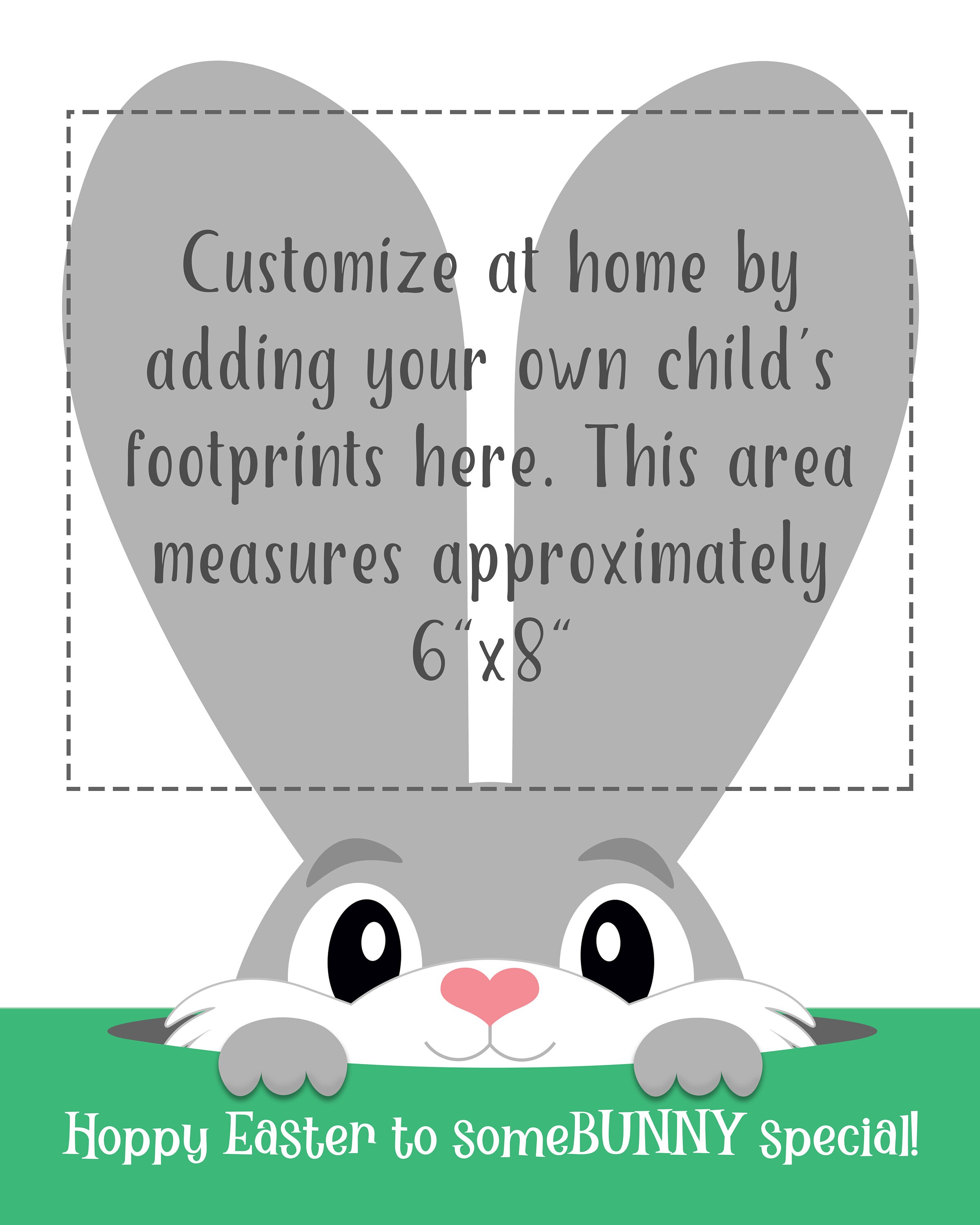Easter Footprint Art, Hoppy Easter Card, Easter Bunny Ears Footprint ...