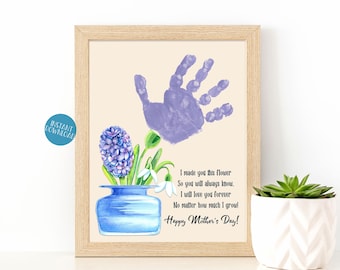 EDITABLE Gift for Mom Printable Handprint Art DIY Mother's Day Craft ...
