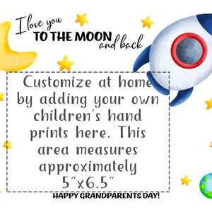 Valentine's Day Printable Card, Love You to the Moon and Back Handprint ...
