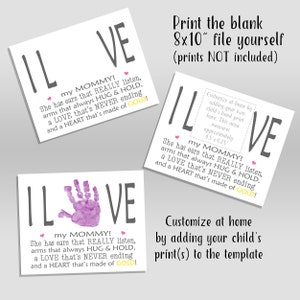 Handprint Art Mommy Gift, Mother's Day, Birthday Handprint Craft ...