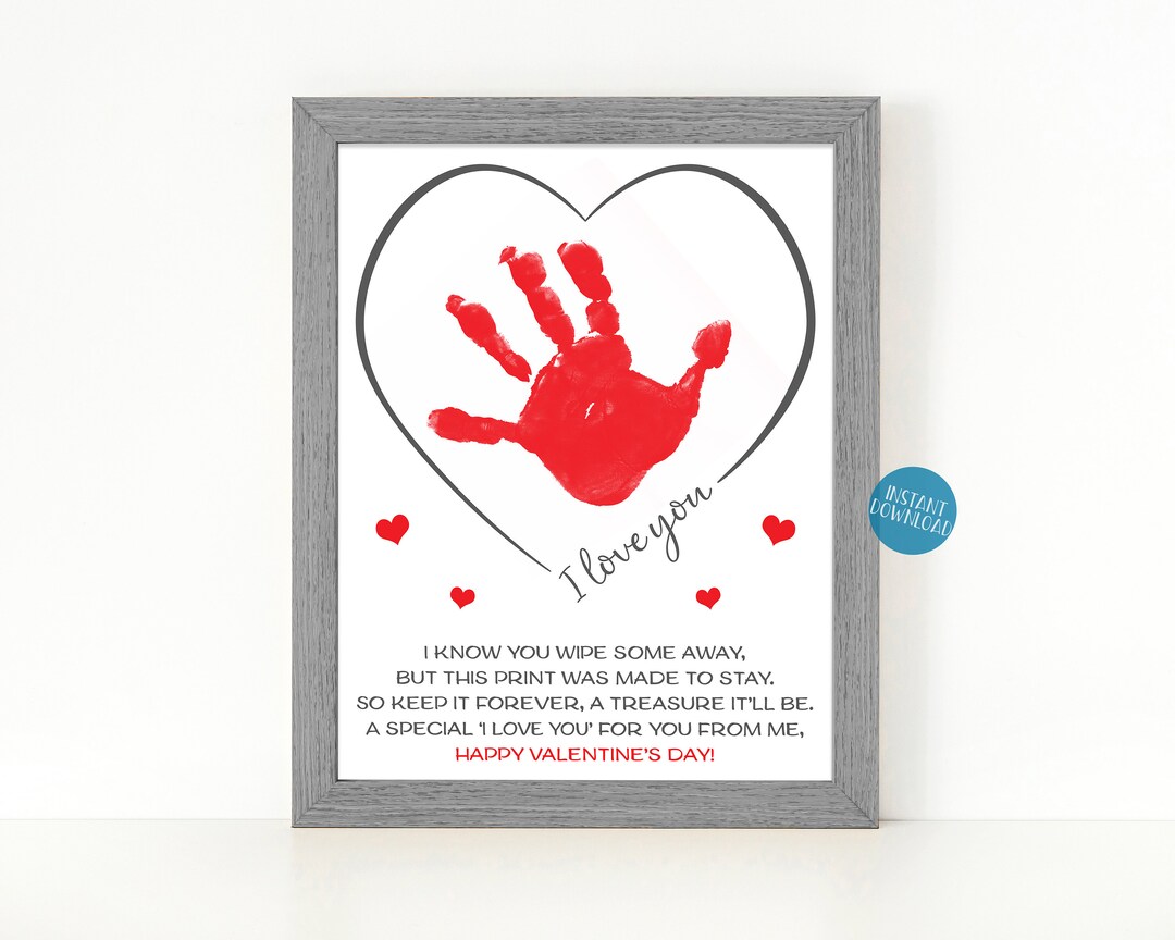 Handprint Art for Toddlers, Valentine's Day Handprint Craft for Kids ...
