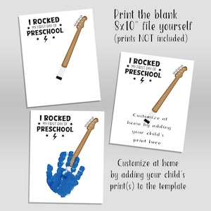 Rocked Preschool Handprint Art Project, First Day of School Handprint ...