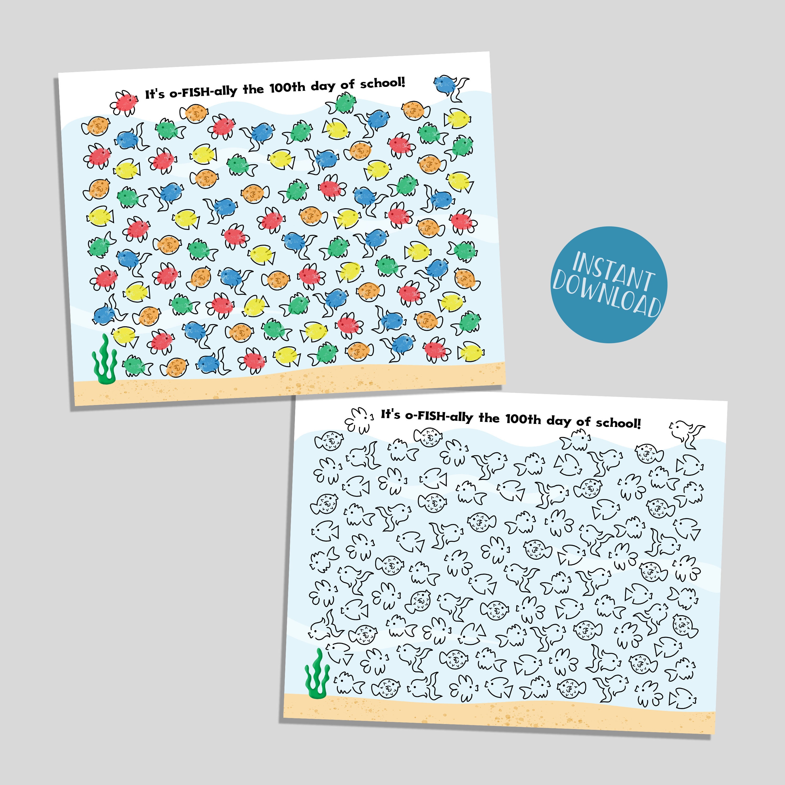 Ofishally 100 Days of School Classroom Activity, Fingerprint Art ...